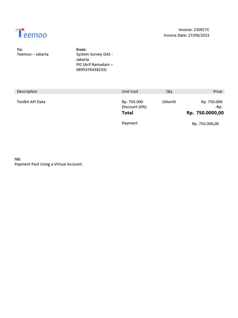 Invoice Antrian Custom | PDF | Computers