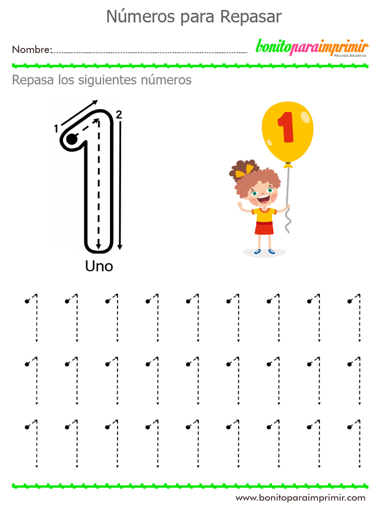 Cuadernillo para Repasar Los Números Del 1 Al 30 | PDF