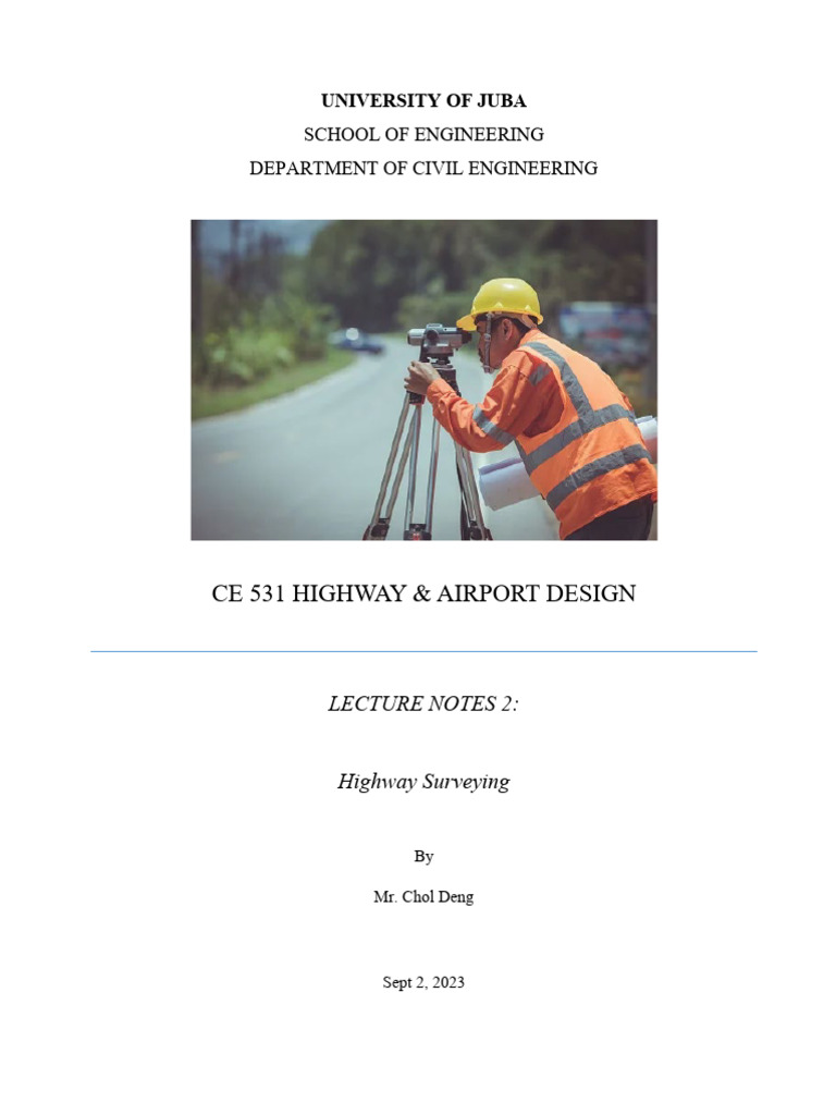 CE 531 Highway and Airport Design Surveying | PDF | Science & Mathematics