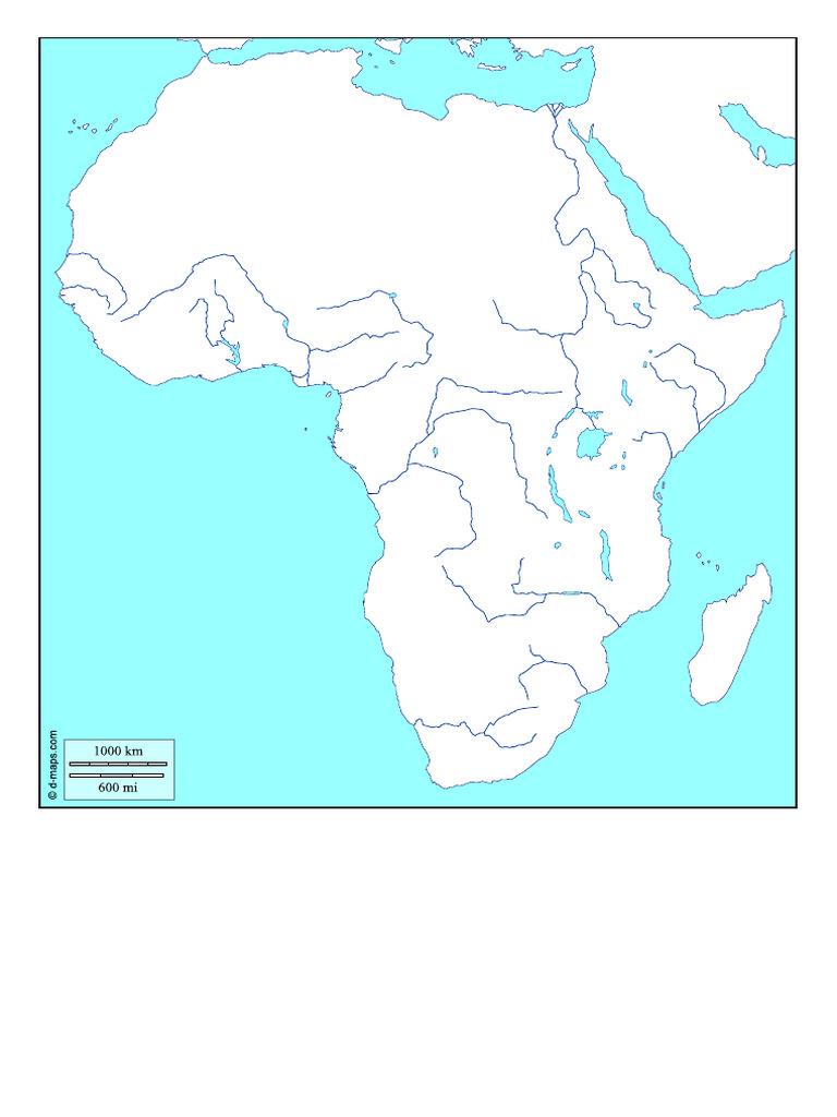 Afrika Slijepa Karta (Rijeke) | PDF