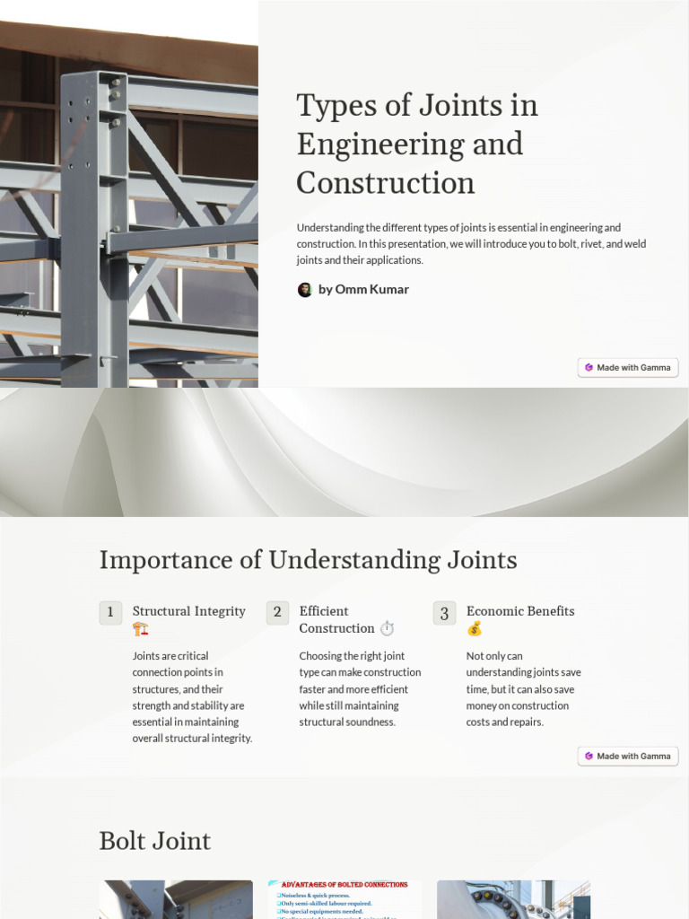 Types of Joints in Engineering and Construction | PDF