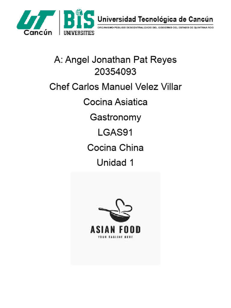 Portafolio de Evidencia - Cocina Asiatica - Angel Jonathan Pat Reyes ...