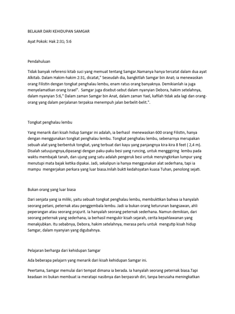 BELAJAR DARI Samgar | PDF