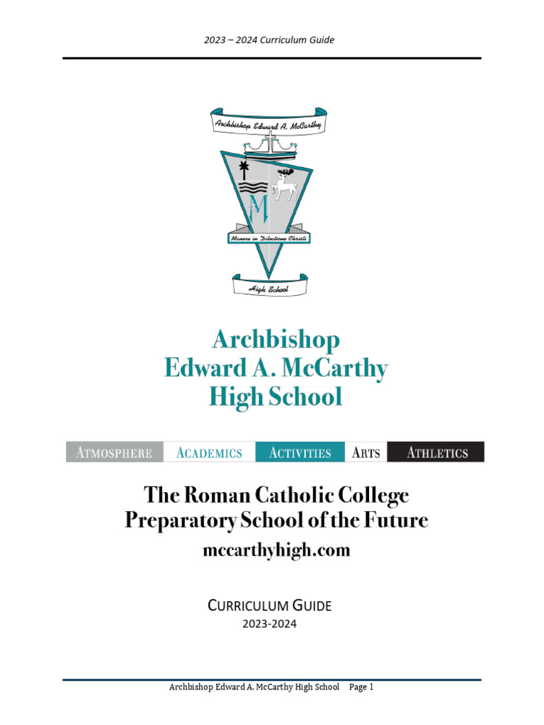 2023-2024 Archbishop McCarthy Curriculum Guide | PDF