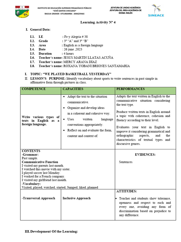 Modelo Learning Activity #5 | PDF