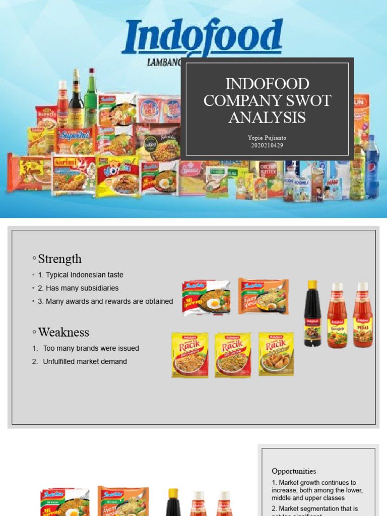 Indofood Company Swot Analysis | PDF