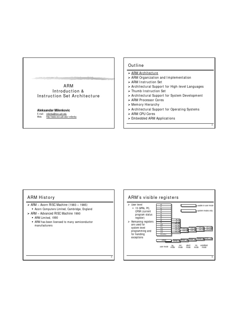 ARM Instruction Set Architecture | PDF ARM Instruction Set Architecture | PDF