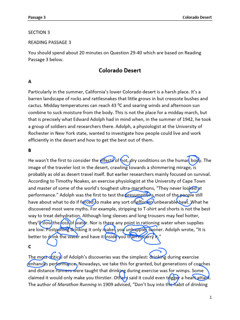 65 Passage 3 - Colorado Desert Q29-40 | PDF