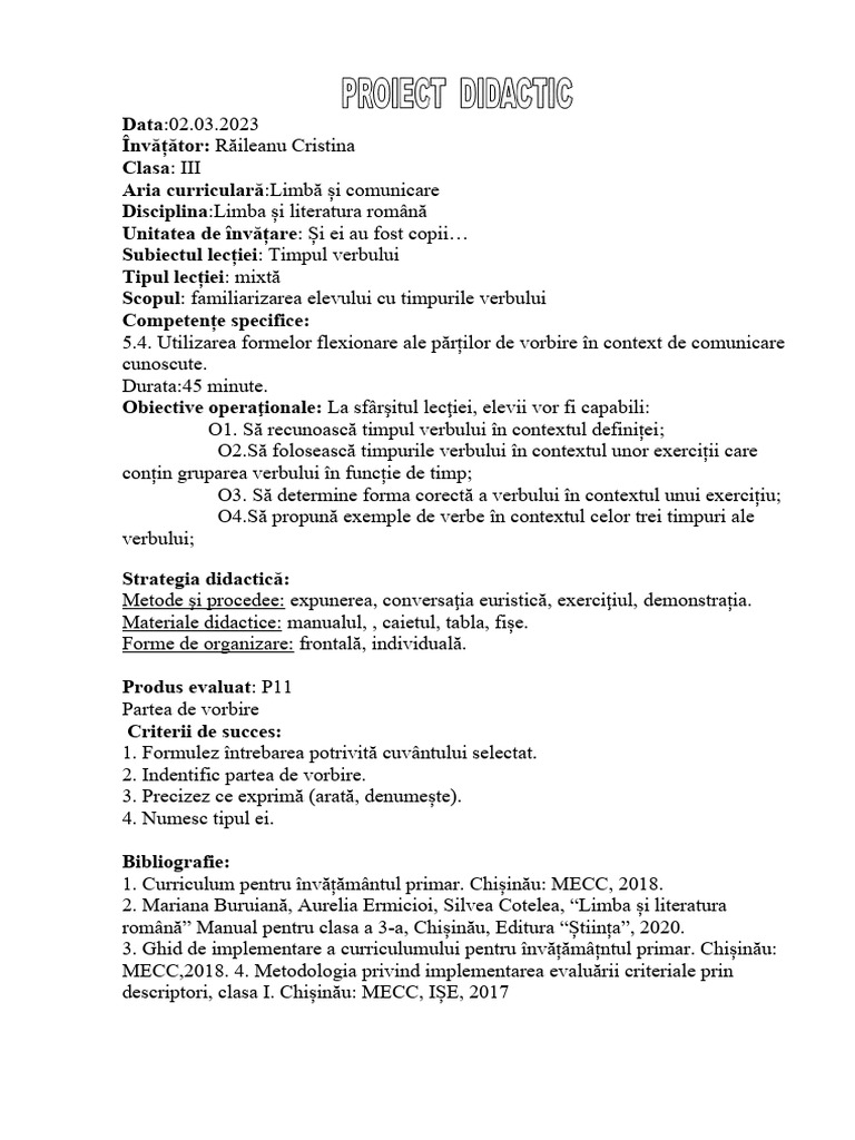 Timpurile Verbului | PDF