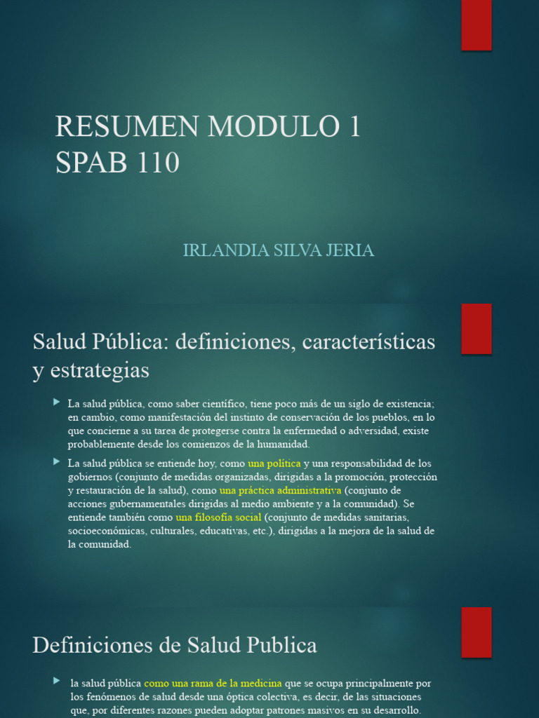 Resumen Modulo 1 Spab 110 | PDF