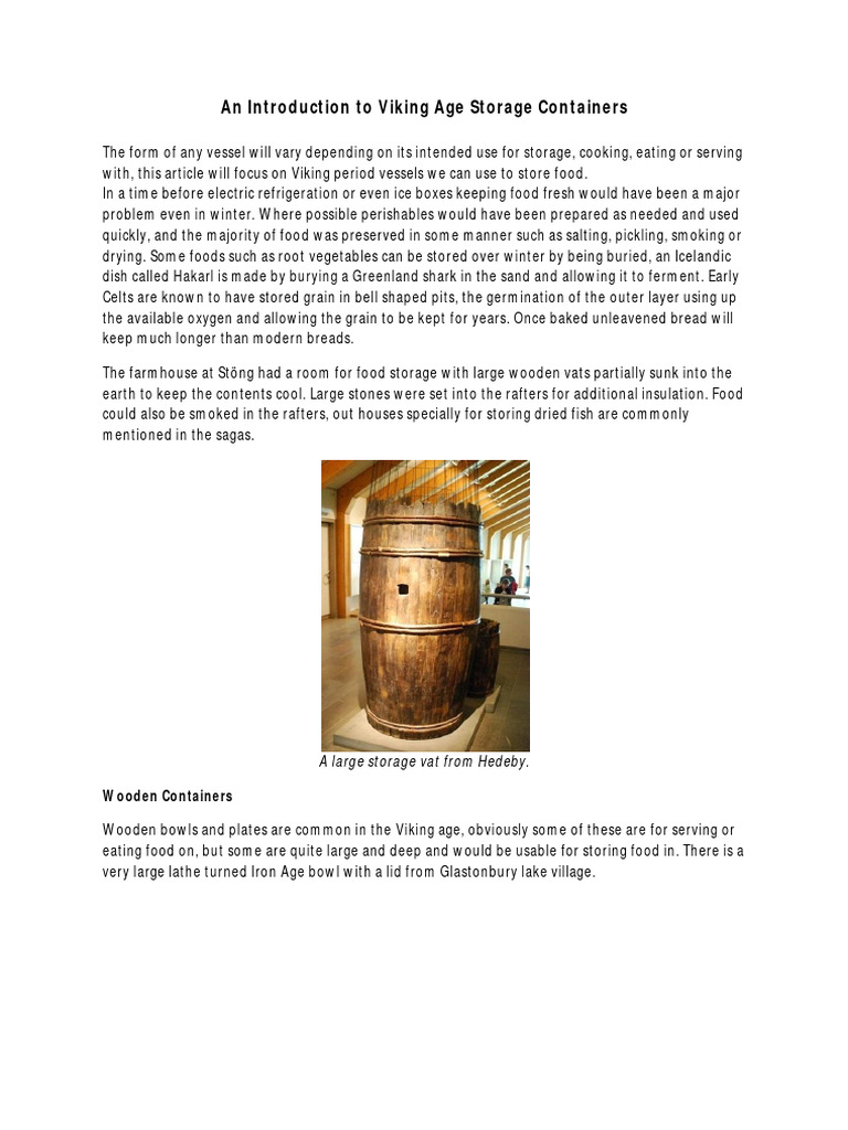 Viking storage_vessels | PDF
