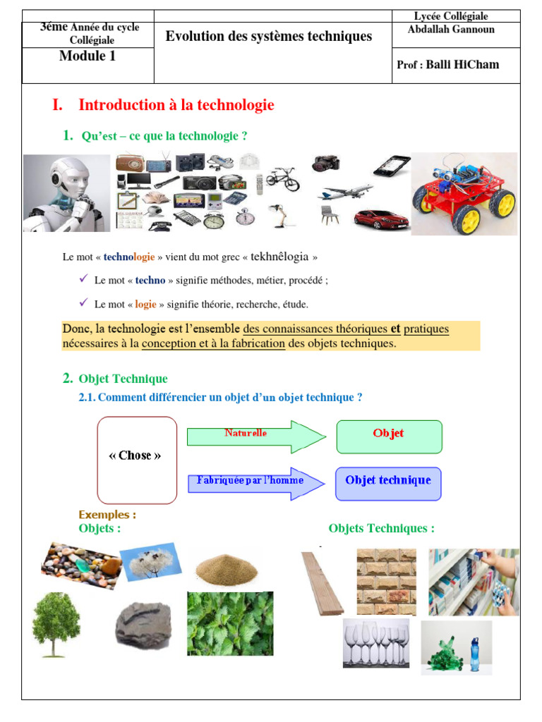 Evolution Des Systemes Techniques | PDF