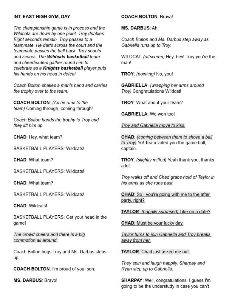 HSM Draft Script | PDF