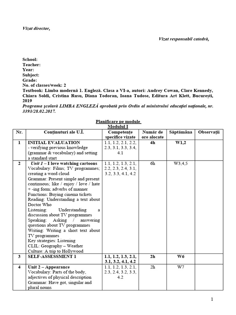 Planif Module VI | PDF