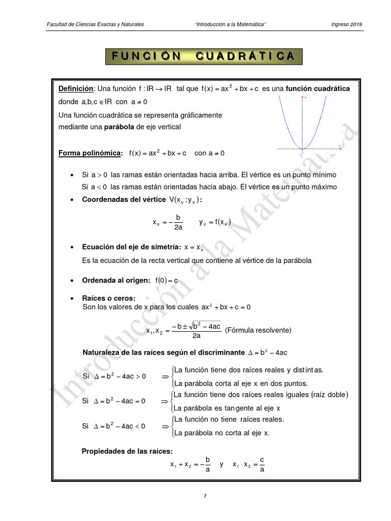 Capitulo 4 - Funcion Cuadratica | PDF