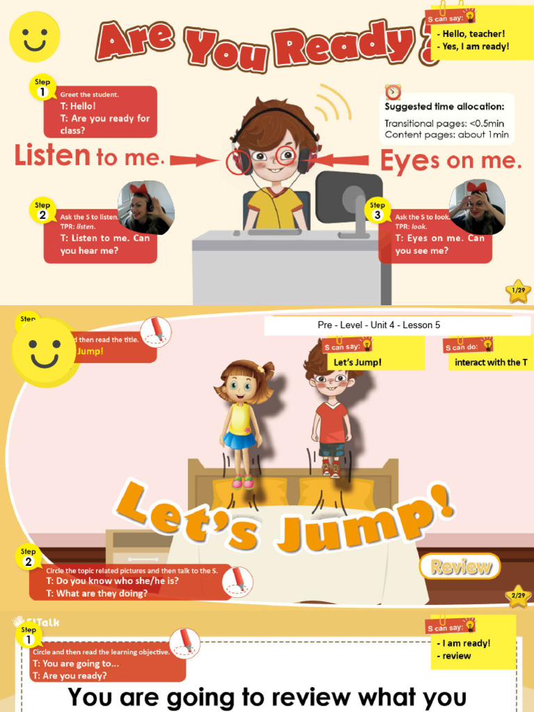 5 Pre-Level U4 L5 - LET'S JUMP | PDF