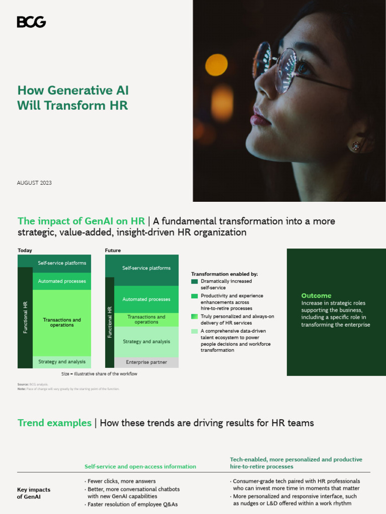 Generative AI's Impact on HR Transformation | PDF