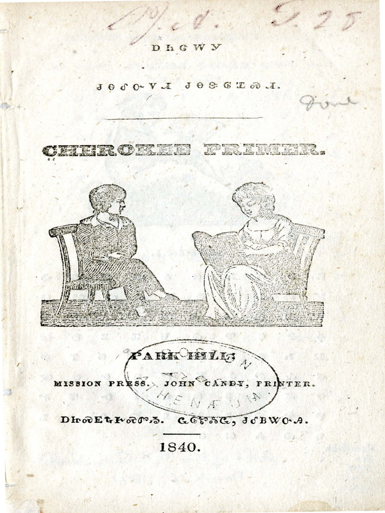 Cherokee Primer (1840) | PDF