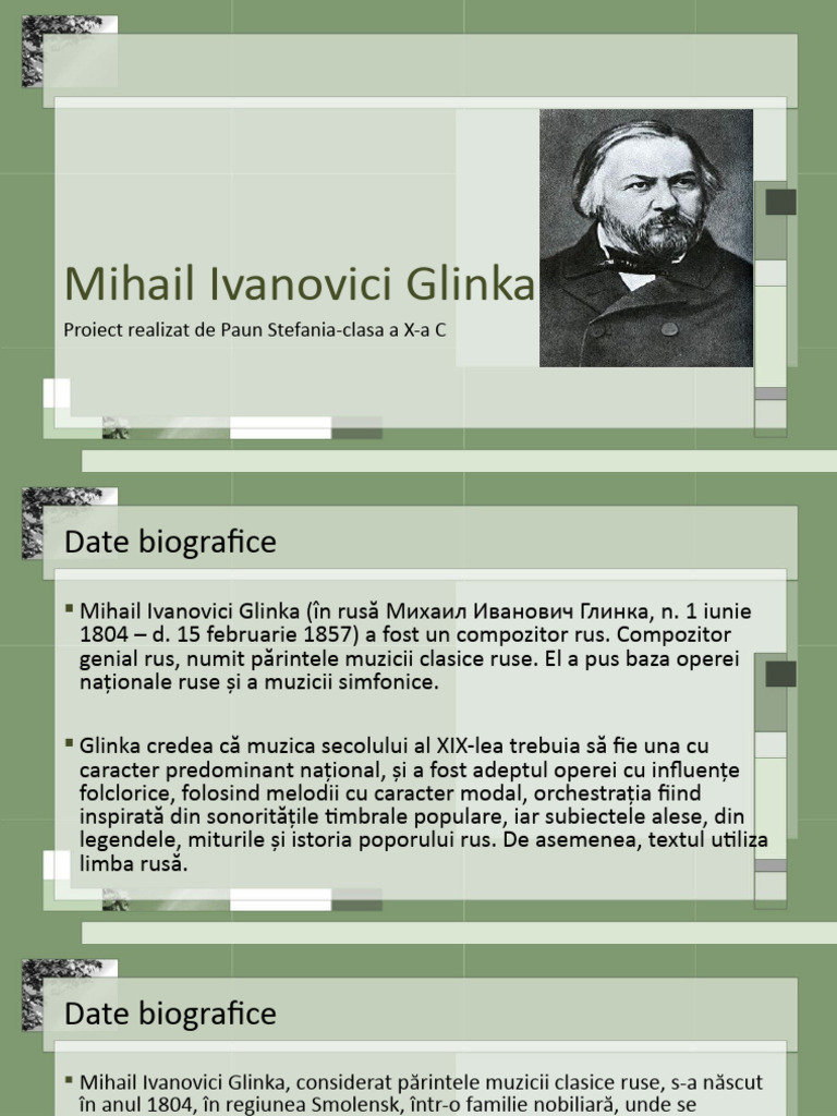Mihail Ivanovici Glinka | PDF