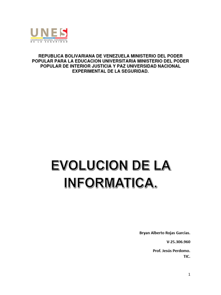 Evolucion De La Informatica 1 Pdf