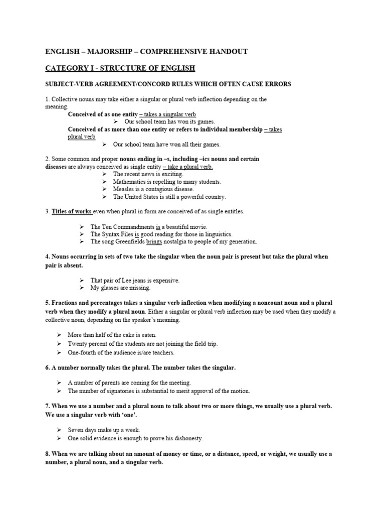 Extracted MAJORSHIP ENGLISH HANDOUT 1 | PDF | Verb | Reading Comprehension
