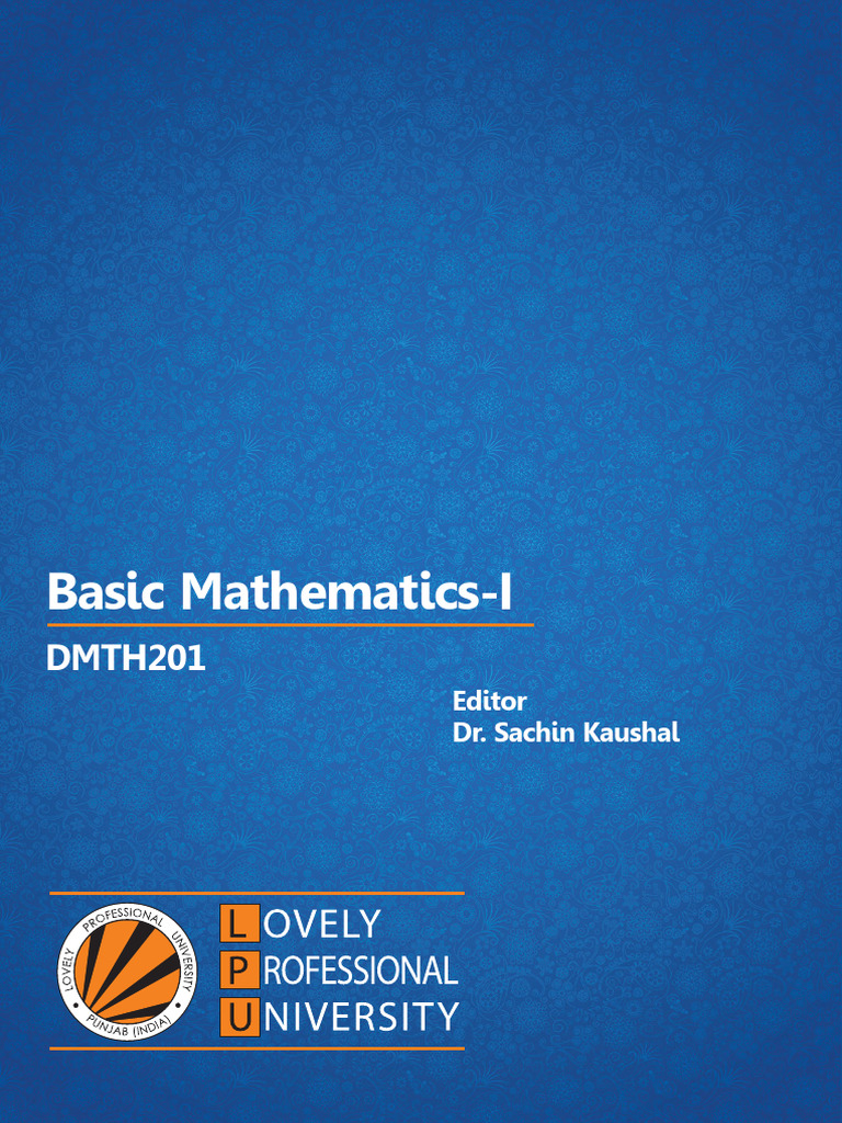 Dmth201 Basic Mathematics I | PDF
