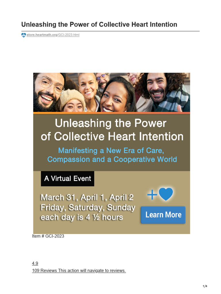 Unleashing The Power of Collective Heart Intention | PDF