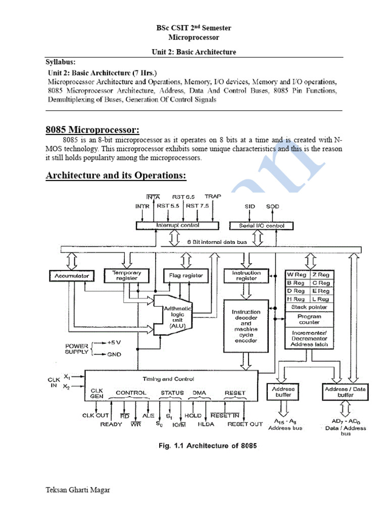 Unit 2 - Basic Architecture | PDF