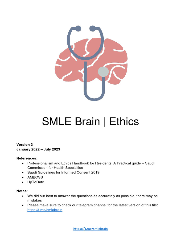 SMLE Brain Ethics V3 | PDF