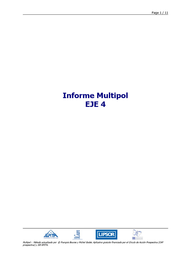 Informe Final Multipol - EJE 4 | PDF