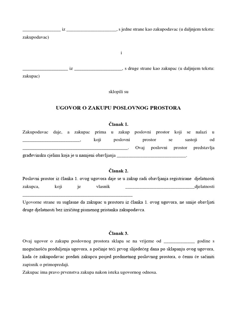 primjer_ugovora_o_zakupu_poslovnog_prostora | PDF