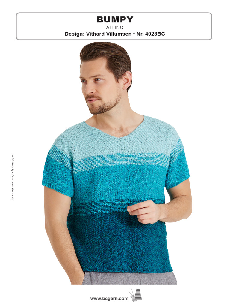 Bumpy T Shirt in Allino in BC Garn 4028BC Downloadable PDF - 2 | PDF | Knitting | Knitting Needle