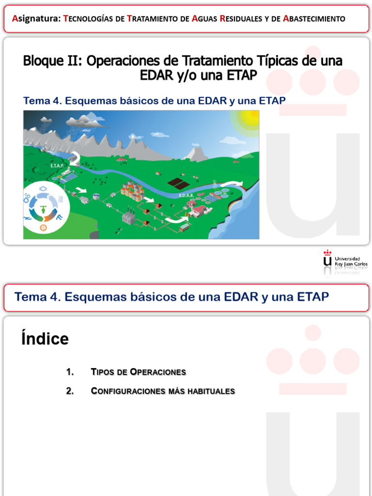 TTARA - Tema 4 - Esquemas Básicos de Una EDAR y Una ETAP | PDF