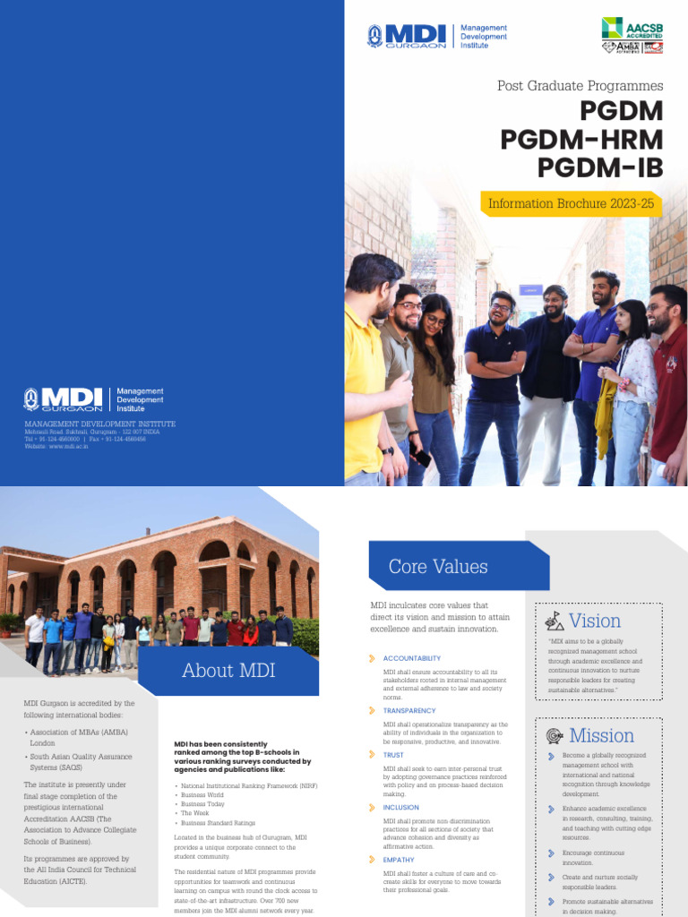 1670603529PGP - PGDM PGDM-HRM PGDM-IB Brochure-2023-25 111022 Final Compressed | PDF | Business