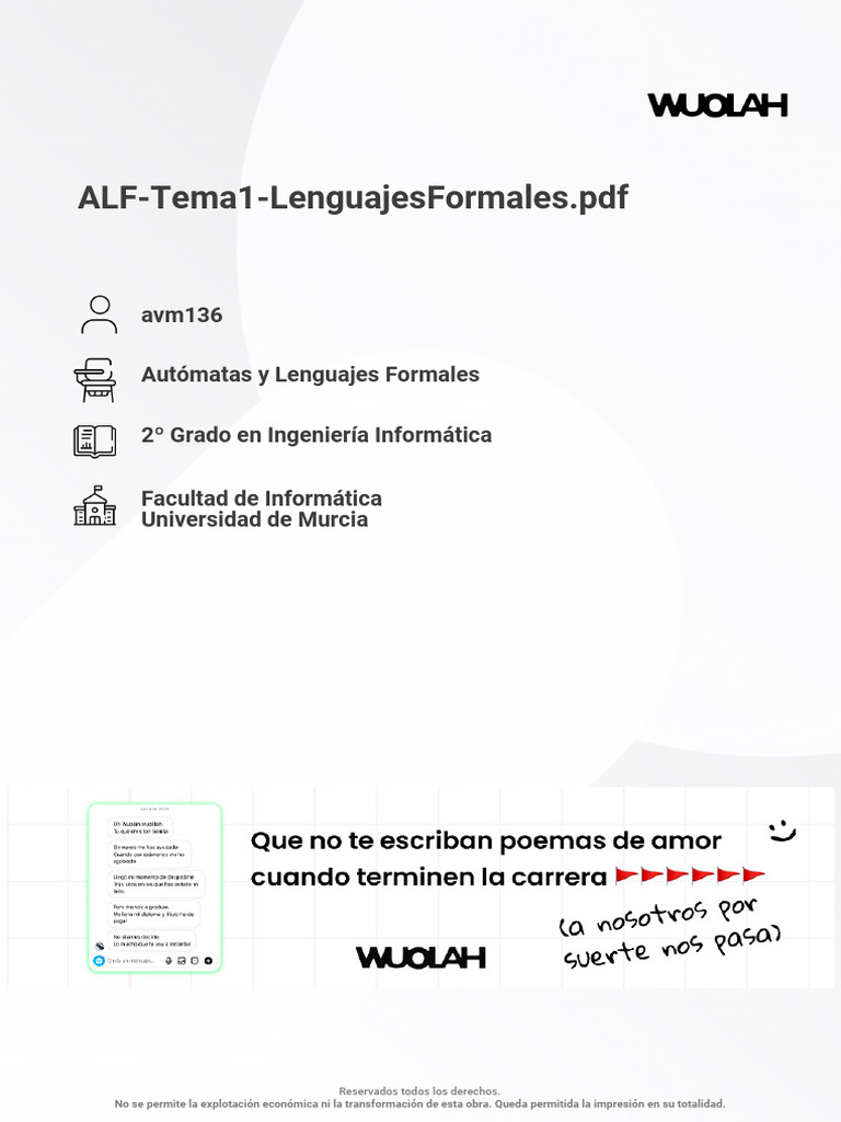 Wuolah Free ALF Tema1 LenguajesFormales | PDF