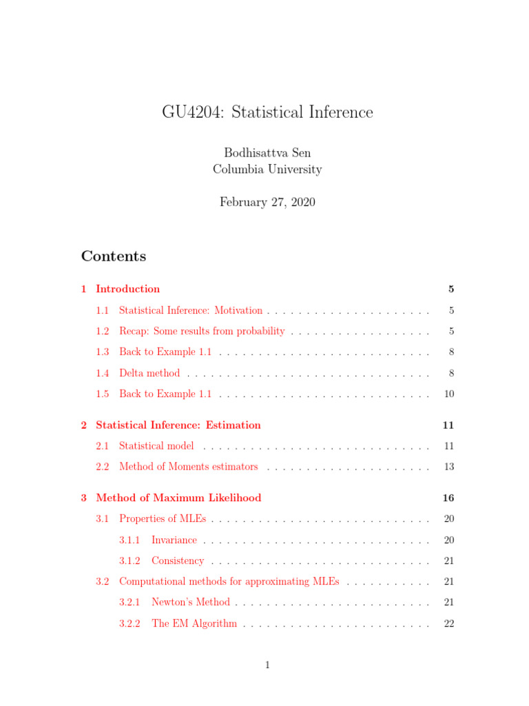 Statistical Inference | PDF