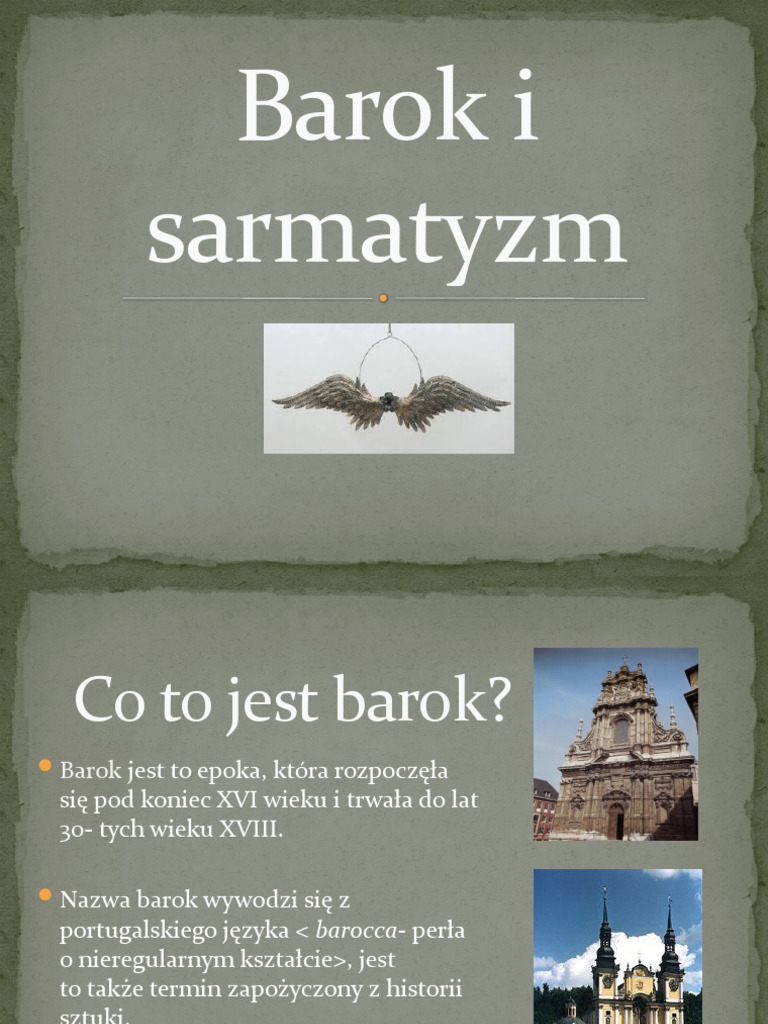 Barok I Sarmatyzm 1 | PDF