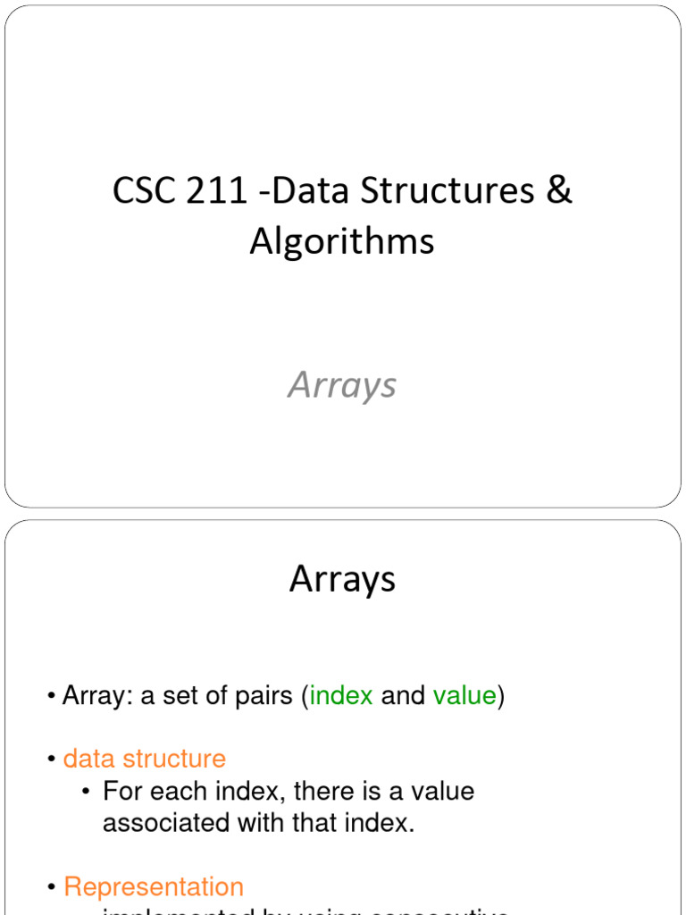 Lecture 4-Arrays | PDF Lecture 4-Arrays | PDF