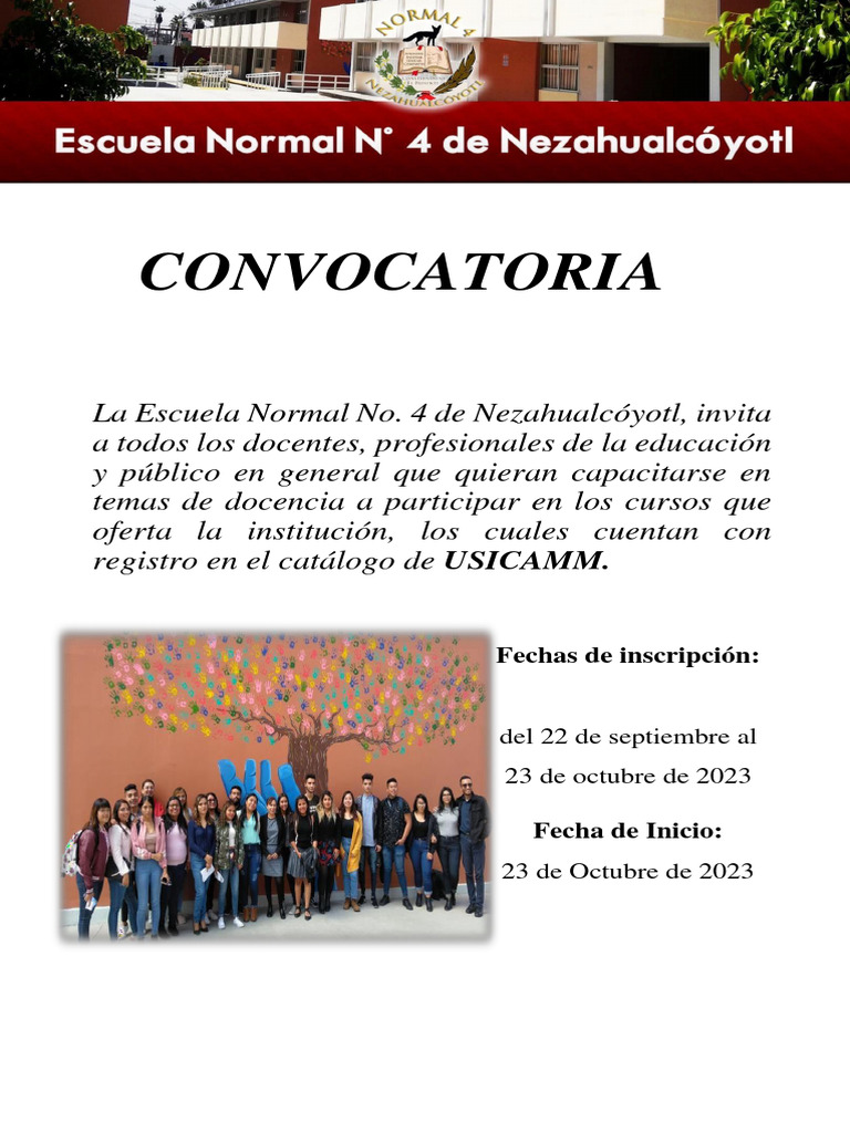 Cursos Escuela Normal #4 | PDF