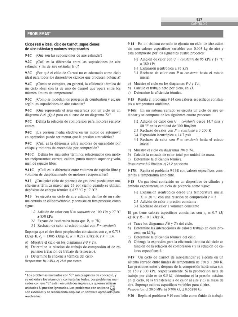 Ejercicios Ciclos de Gas | PDF