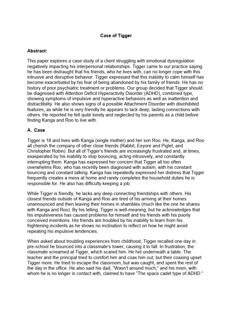 Case of Tigger | PDF