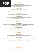 Table D'hote Menu Sample | PDF