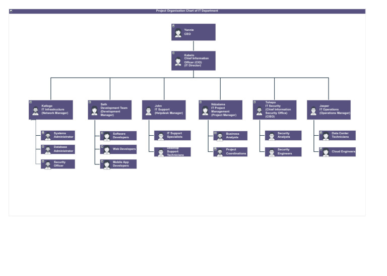 IT Department Organization Chart | PDF | Information Technology ...