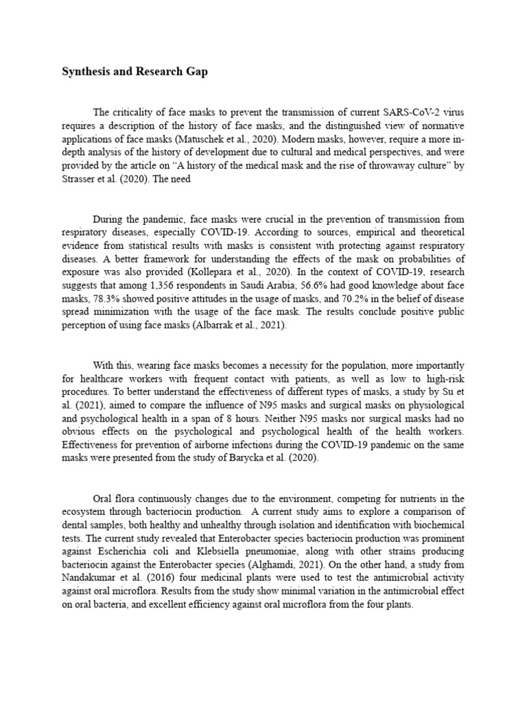 Synthesis and Research Gap | PDF