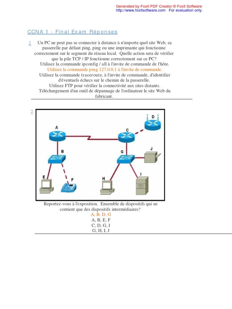 CCNA 1 - Final Exam | PDF
