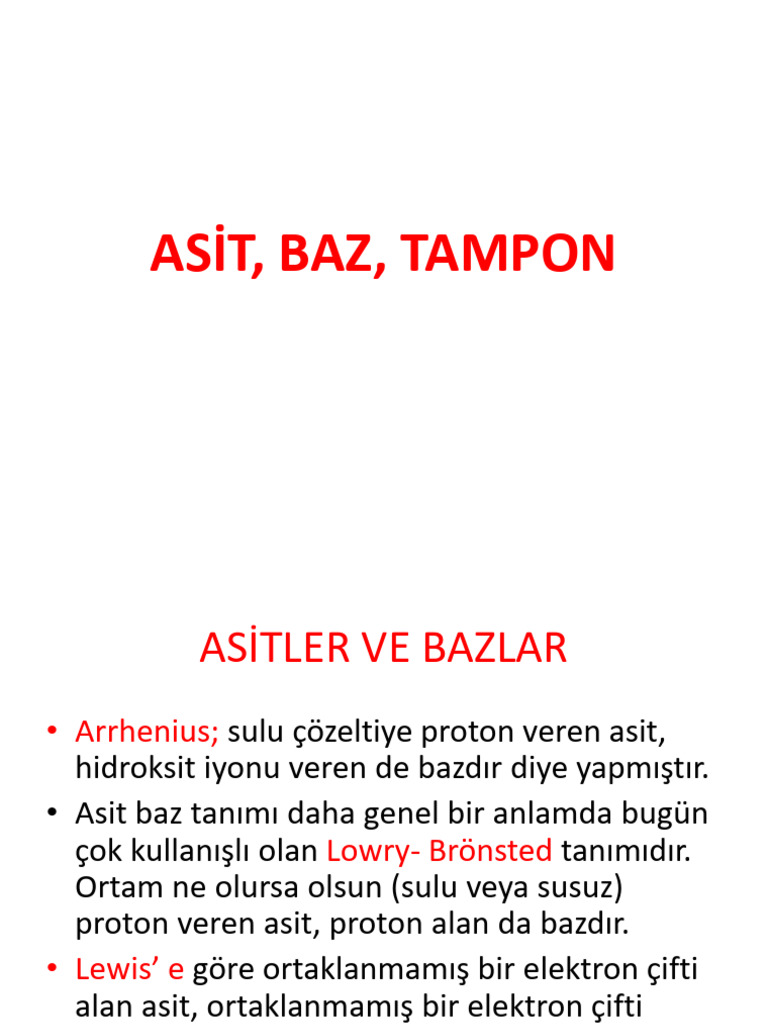 Asit Baz Tampon | PDF