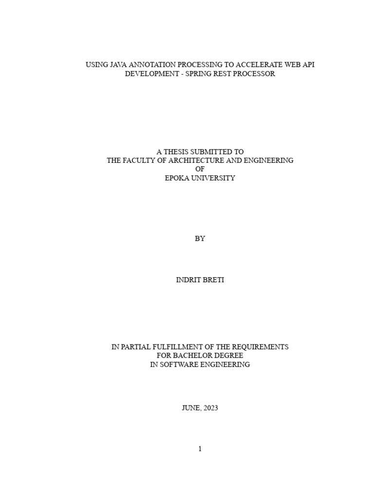 Using Java Annotation Processing To Accelerate Web Api Development Spring Rest Processor Pdf