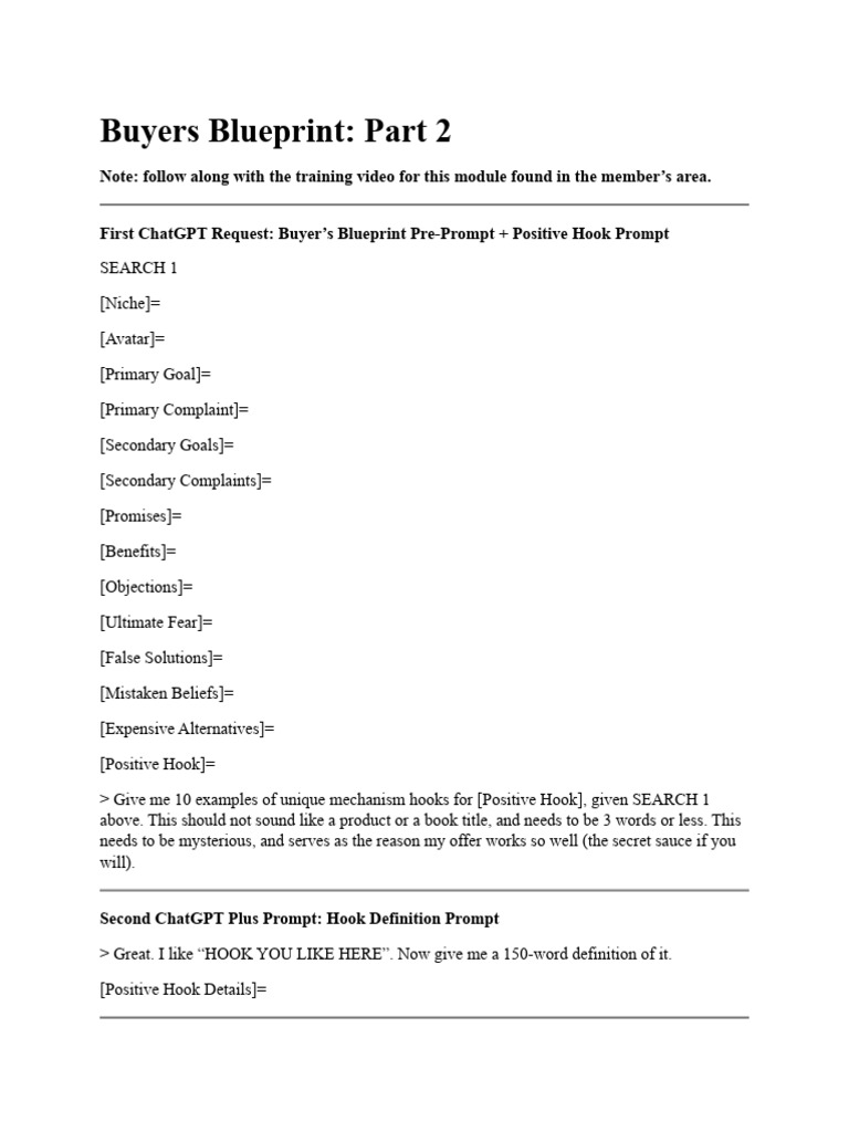 02-Buyers Blueprint - Part 2 | PDF