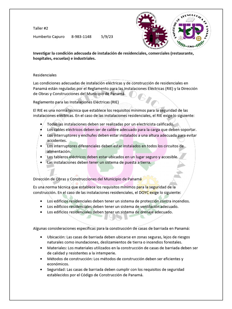 Taller 2 Humberto Capuro | PDF | Ingenieria Eléctrica | Ventilación ...