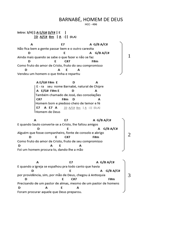 496 HCC - Barnabé, Homem de Deus | PDF
